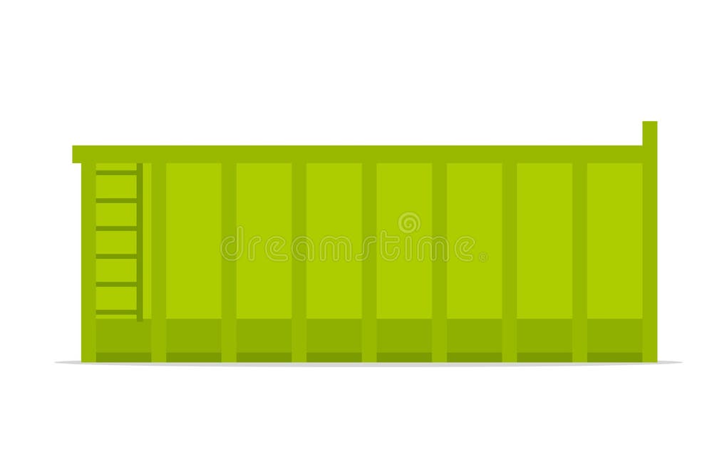 Large roll on off skip stock vector. Illustration of dump - 118481876