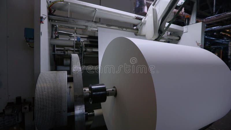 Production of Wallpaper, a Roll of Wallpaper on a Conveyor Line, the ...