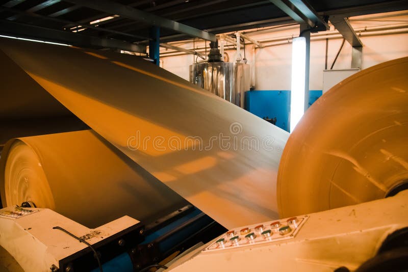 Large roll of paper stock photo. Image of factory, paper - 215174054