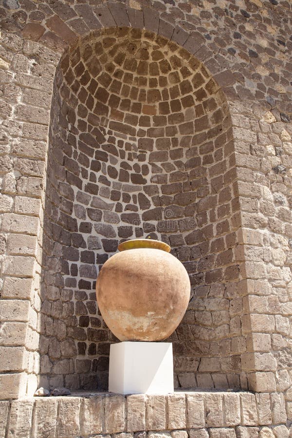 Large roman pot stock photo. Image of column, bricks - 164564430