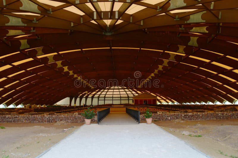 Large Roof Wooden Structure Stock Photo - Image of architecture, wood ...
