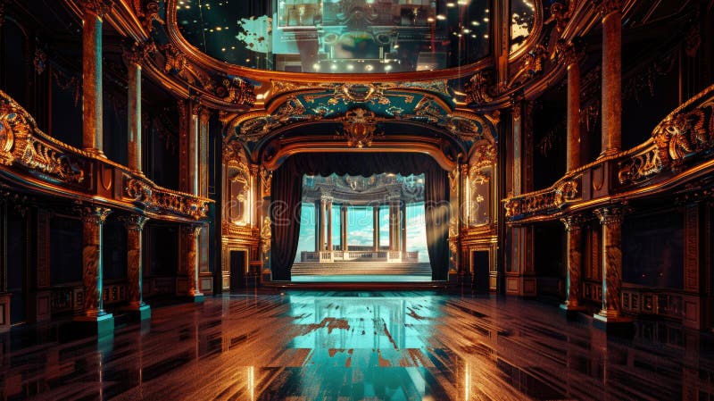 A Large Room with a Beautiful Chandelier, Perfect for Interior Design ...