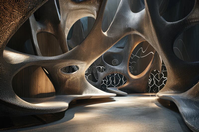 A Large Room Filled with Numerous Trees, Creating a Unique Indoor ...