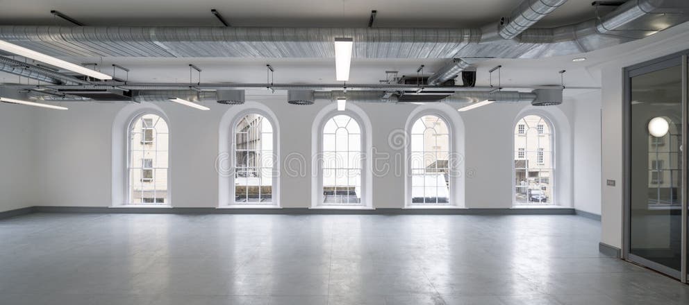Large Room in Grade 2 Listed Building Conversion Stock Image - Image of ...