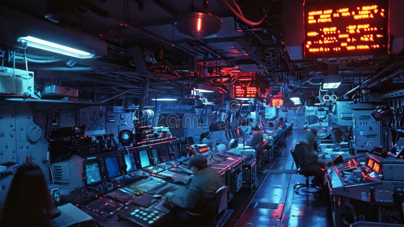 A Large Room Packed with Numerous Computers Buzzing with Activity, an ...