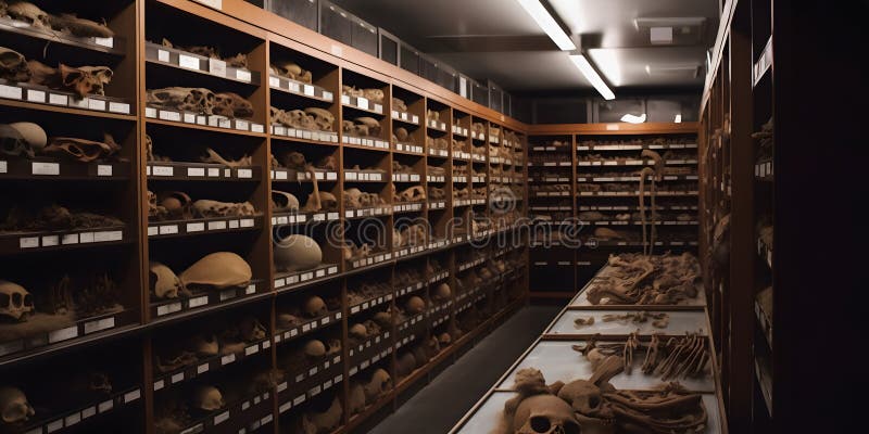 A Large Room with Shelves Filled with Preserved Specimens Three Created ...