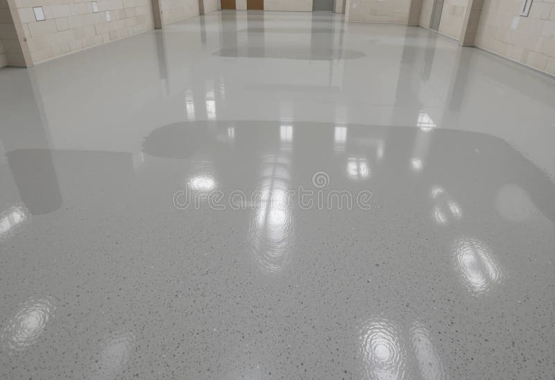 A Large Room with a Shiny, Clean Floor Stock Illustration ...