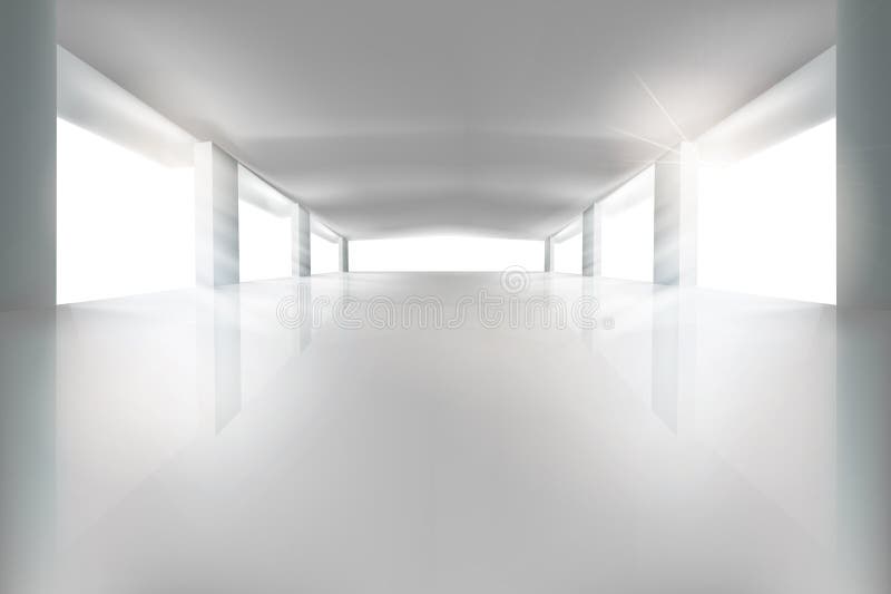 Large Room. Vector Illustration. Stock Vector - Illustration of indoor ...