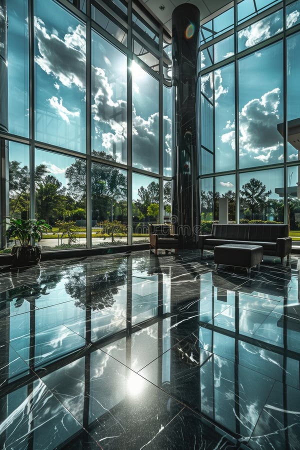 Large Room with Windows stock photo. Image of structure - 375357328