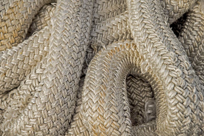 Large Ropes Coiled Together in Patterns. Stock Photo - Image of pattern ...