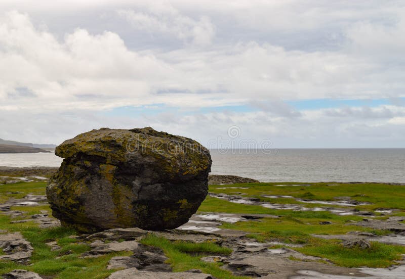 Big Round Boulder in Portuguese Natural Park Stock Photo - Image of ...