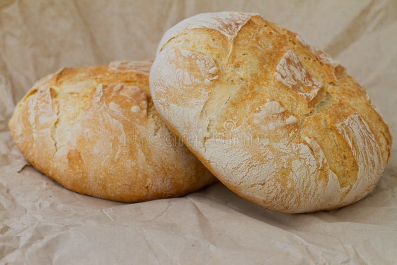 A Large Round Breads Closeup Photo Stock Photo - Image of loaf, wood ...