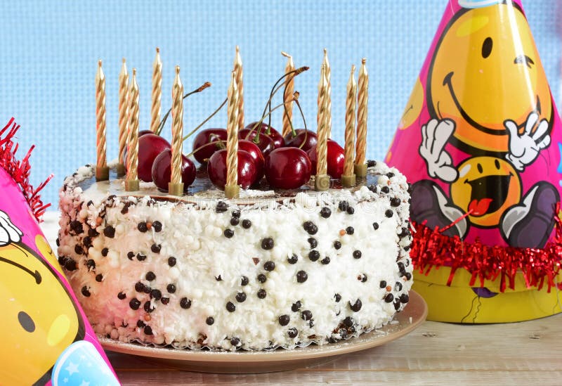 Large round cake stock photo. Image of birthday, celebration - 75332826