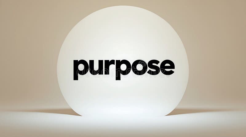 Purpose Displayed in Bold Typography Against a Soft, Illuminated ...
