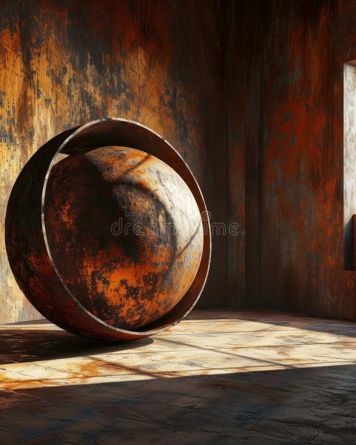 A Large Round Object in a Room Stock Illustration - Illustration of ...