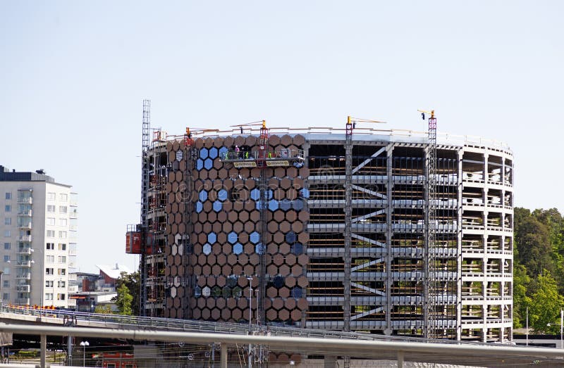 Large Round Parking Garage Under Construction Editorial Photography ...