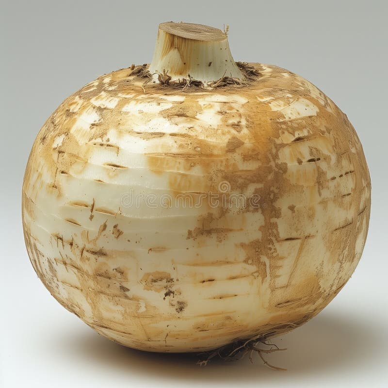 Large, Round Parsnip Root Displayed on a Plain Background in Natural ...