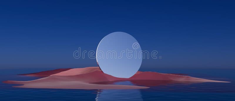 A Large, Round, Reflective Object is Floating on the Surface of a Body ...