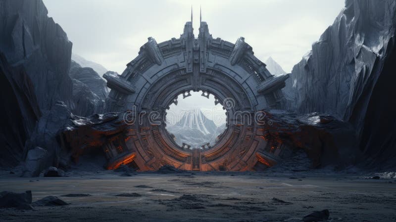 A Large Round Stone Structure with a Hole in the Middle of a Rocky ...