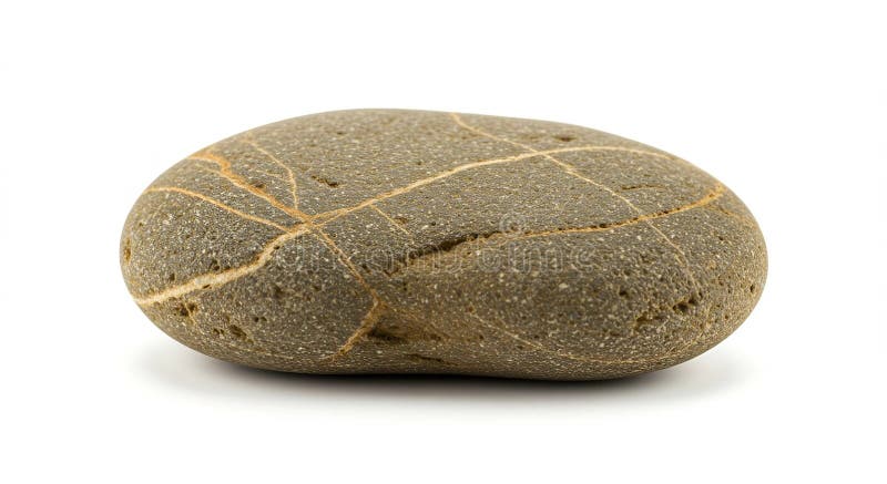 Large Round Stone on White Background Stock Illustration - Illustration ...