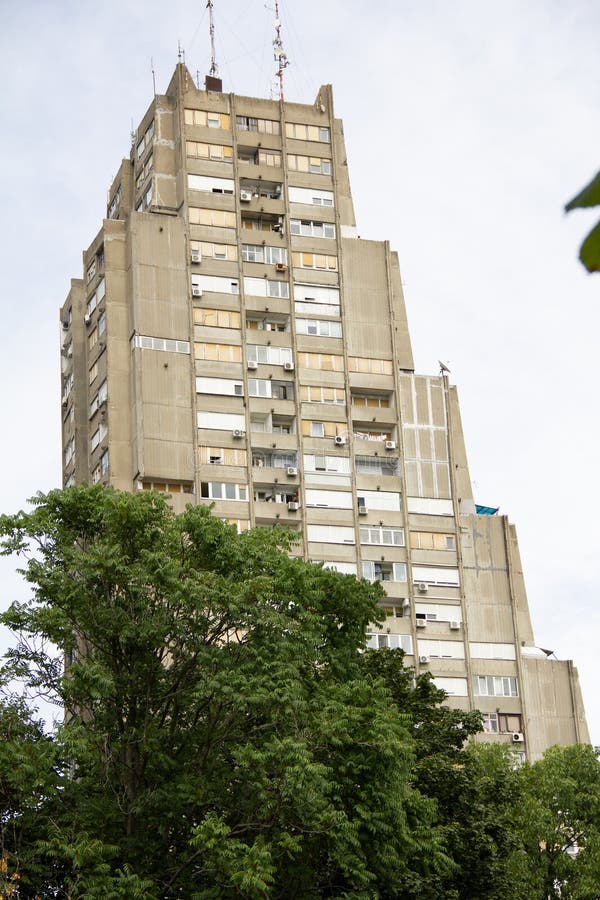 Large Rudo Building, Eastern Gate of Belgrade Stock Photo - Image of ...