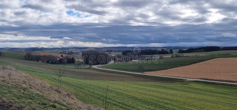 A Large Rural Road through the Countryside Stock Photo - Image of ...