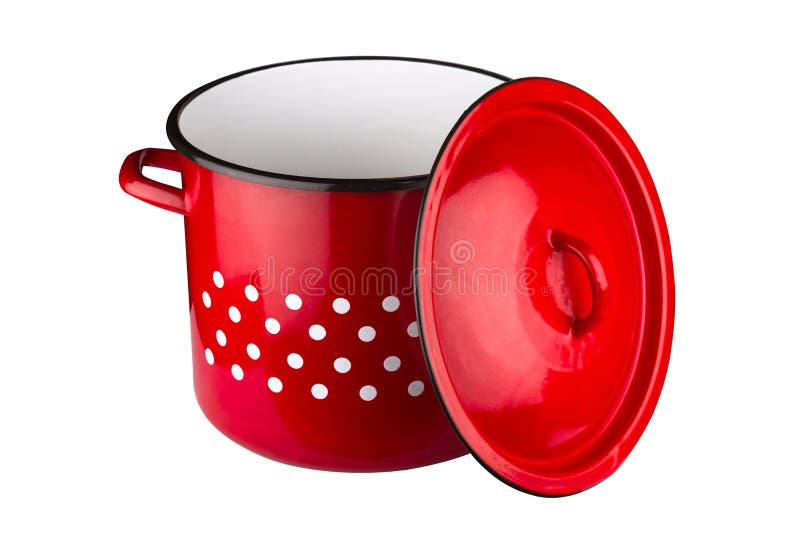 Large Rustic Red Cooking Pot Stock Photo - Image of object, container ...