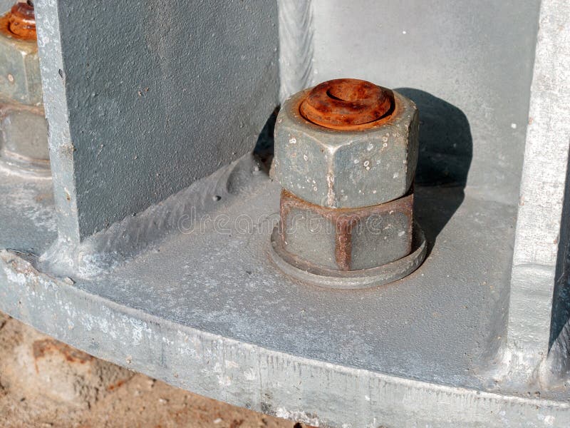 Large Rusty Construction Bolt Stock Image - Image of heavy, building ...
