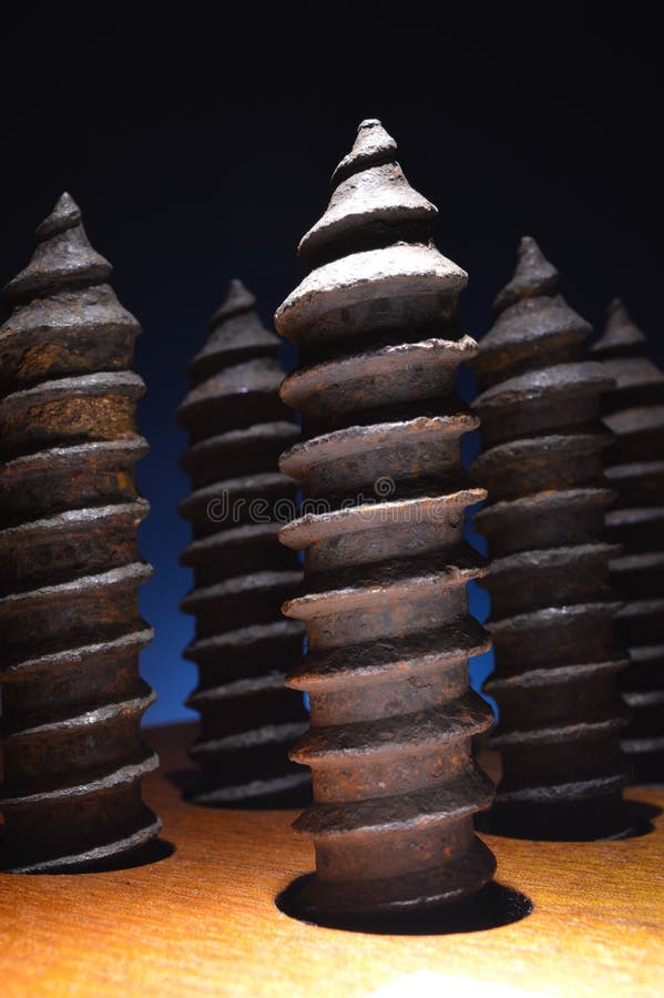 Large Rusty, Corroded Screws Stock Image - Image of worn, rust: 242531253
