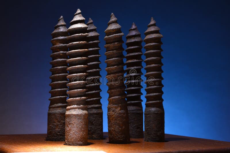 Large Rusty, Corroded Screws Stock Image - Image of rust, antique ...