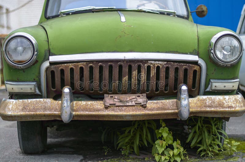 Large rusty green car stock photo. Image of painting - 82941556