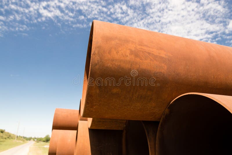 Large Rusty Metal Pipes As A Background Stock Photo - Image of texture ...