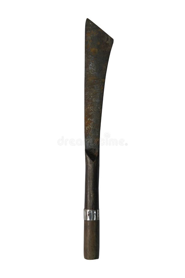 Large Rusty Old Machete Isolated on a White Background, Clipping Path ...