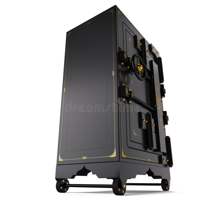 Large safe, open stock illustration. Illustration of bank - 28657425