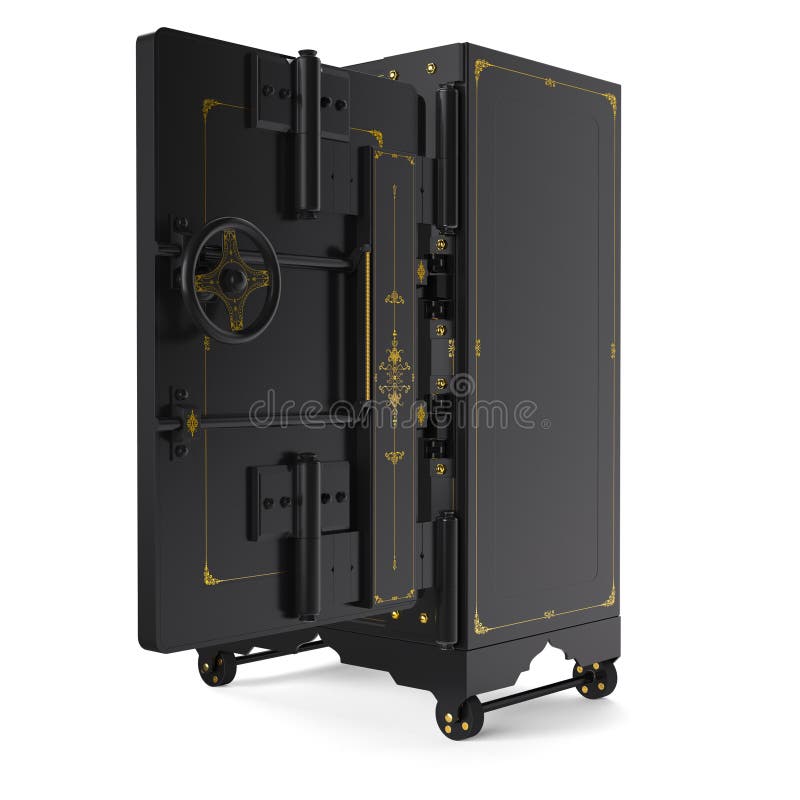 Large safe, open stock illustration. Illustration of storage - 47573237