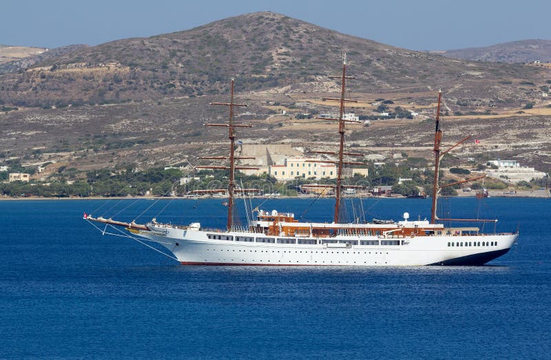 Large sail cruiser stock image. Image of blue, cruiser - 25842687