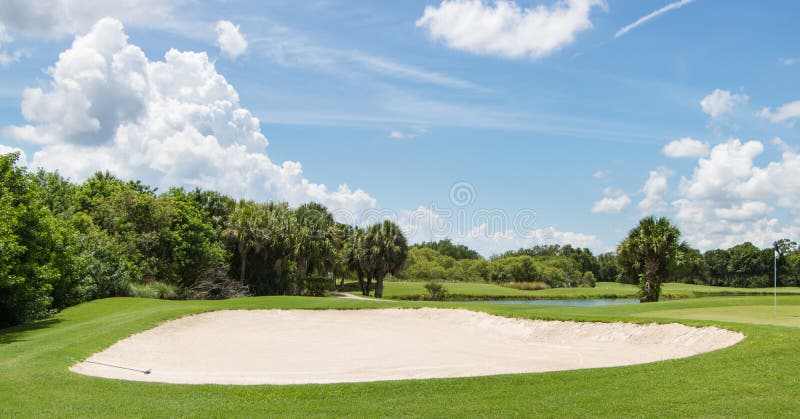Sand Pit on Golf Course stock photo. Image of tropical - 8419988