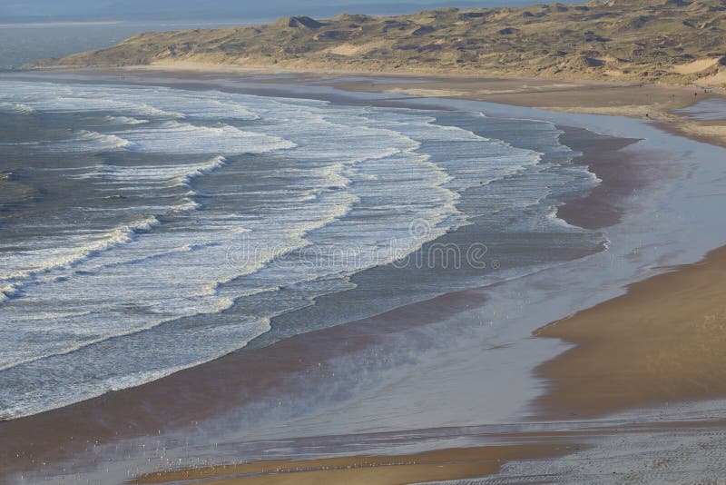 Large sandy beach view stock image. Image of wide, beach - 69852871