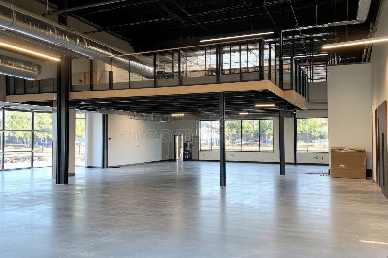 The Large-scale Automated Warehouse, with Its Mezzanine and Loading ...