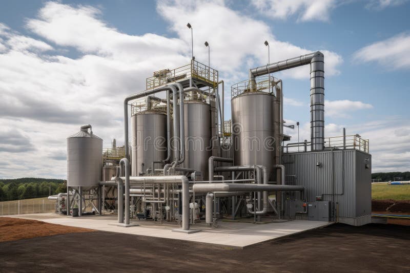 Large-scale Bioenergy Facility, with Processing Equipment and Boilers ...