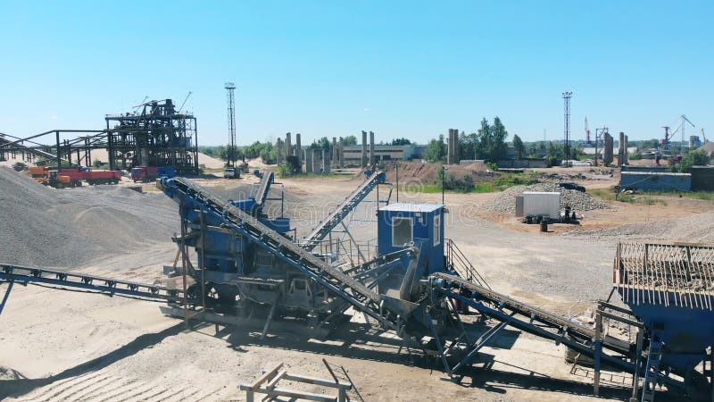 Large-scale Boulder Quarry with a Full Set of Equipment Stock Footage ...