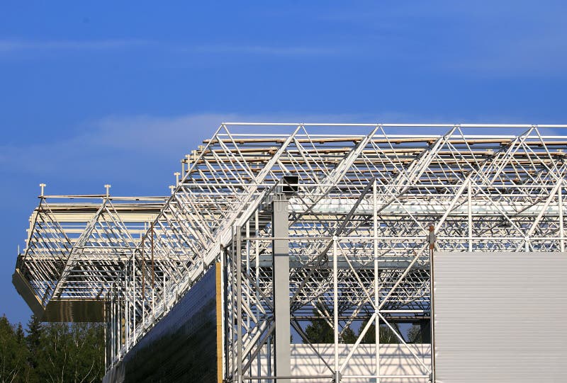 Large-scale Construction of the Industrial Facility Stock Photo - Image ...