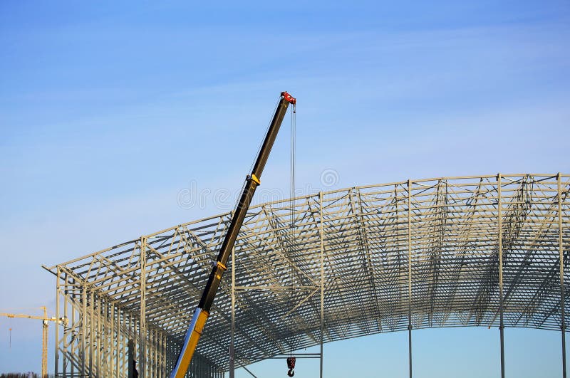 Large-scale Construction of the Industrial Facility Stock Image - Image ...