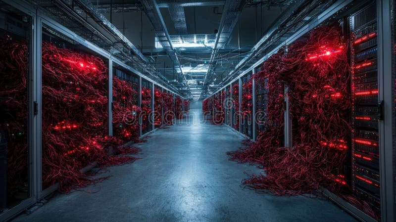 Large-scale Cyber Attack on Bank Servers Data Center Digital Threat ...