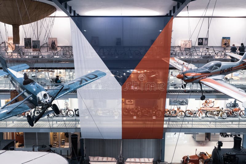 Large Scale Czech Flag in a Museum Editorial Image - Image of display ...