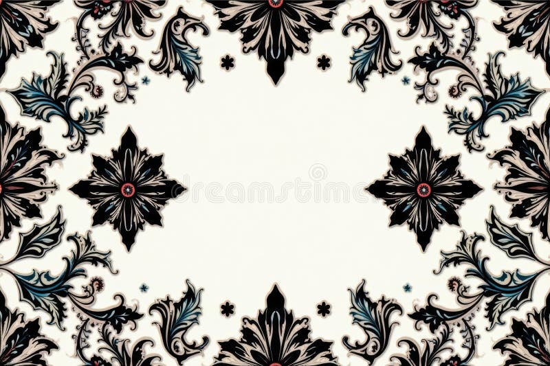 Large Scale Damask Design Featuring Bold, Stylized Leaves and Vines in ...