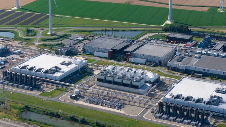 Large Scale Data Center in the Eemshaven, the Netherlands. Cloud ...