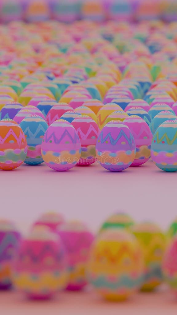 Large-scale Easter Egg Arrangement in a Spiral Composition Stock ...