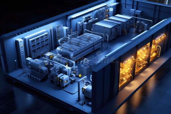 Large Scale Energy Storage System Blueprint Stock Photo - Image of ...