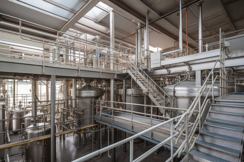 Large-scale Extraction and Processing Facility, with Sophisticated ...
